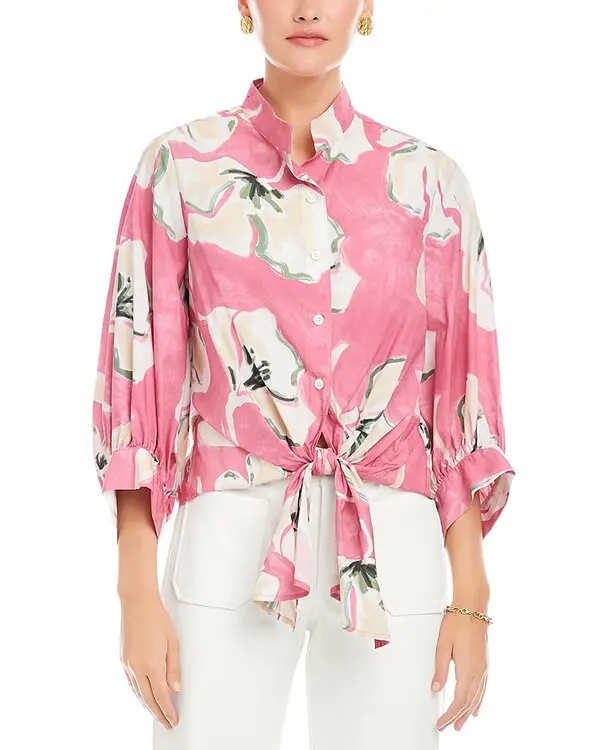 Fifteen Twenty Sawyer Tie Front Top - Floral