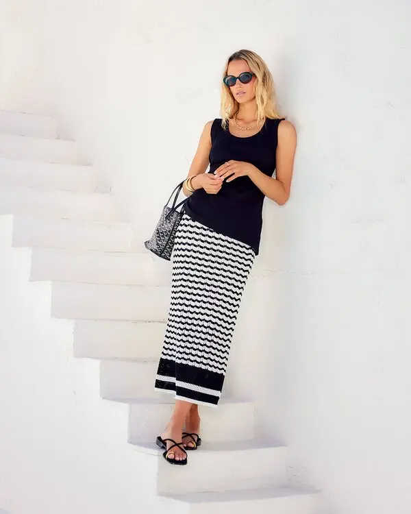Fifteen Twenty Zoe Crochet Midi Skirt