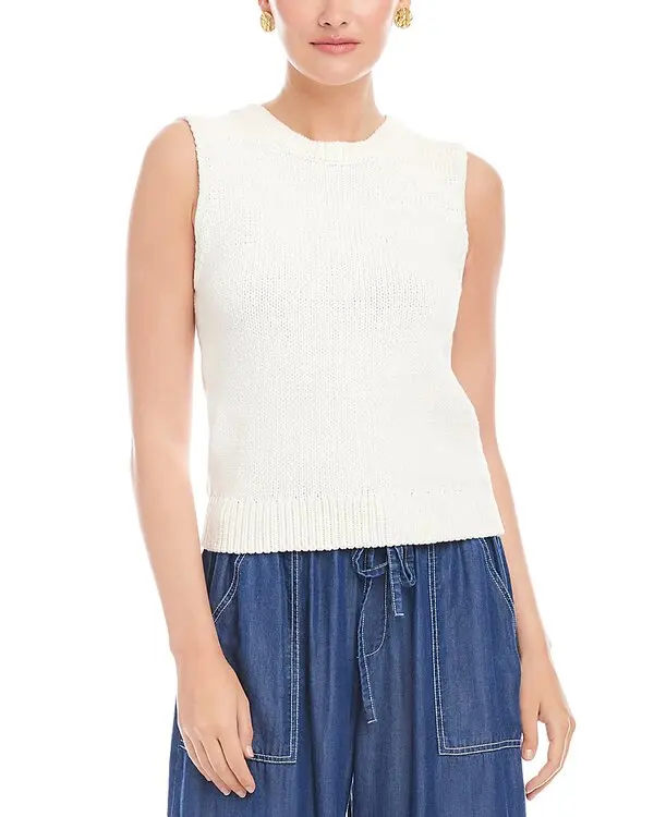 Fifteen Twenty Kimmy Keyhole Sweater Tank - Cream