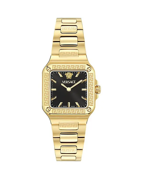 Versace Greca Edge 30mm Watch - Gold