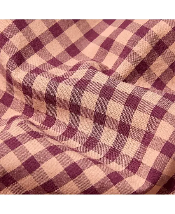 PIGLET IN BED Small Gingham Check Flat Sheet, Twin
