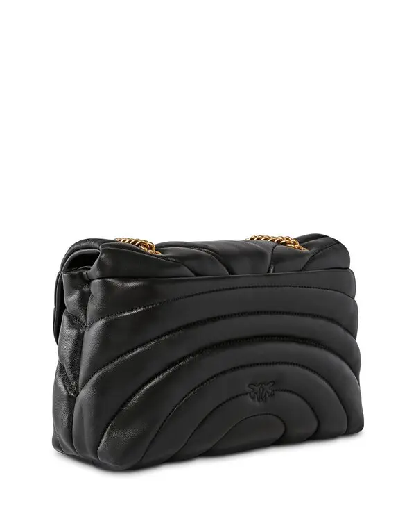 Pinko Love Puff Classic Leather Convertible Crossbody - Zq-nero-