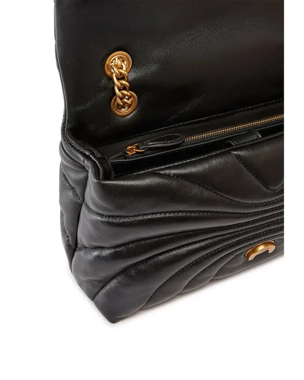 Pinko Love Puff Classic Leather Convertible Crossbody - Zq-nero-