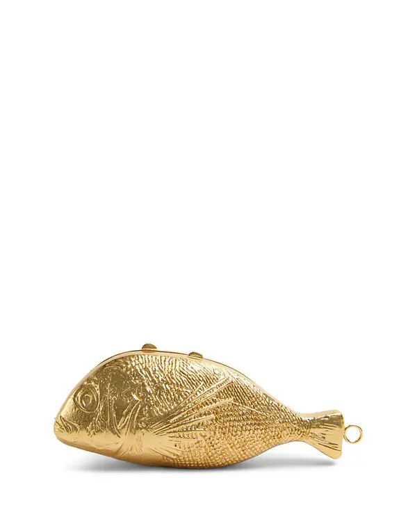 Simkhai Splash Aluminum Fish Clutch - Gold