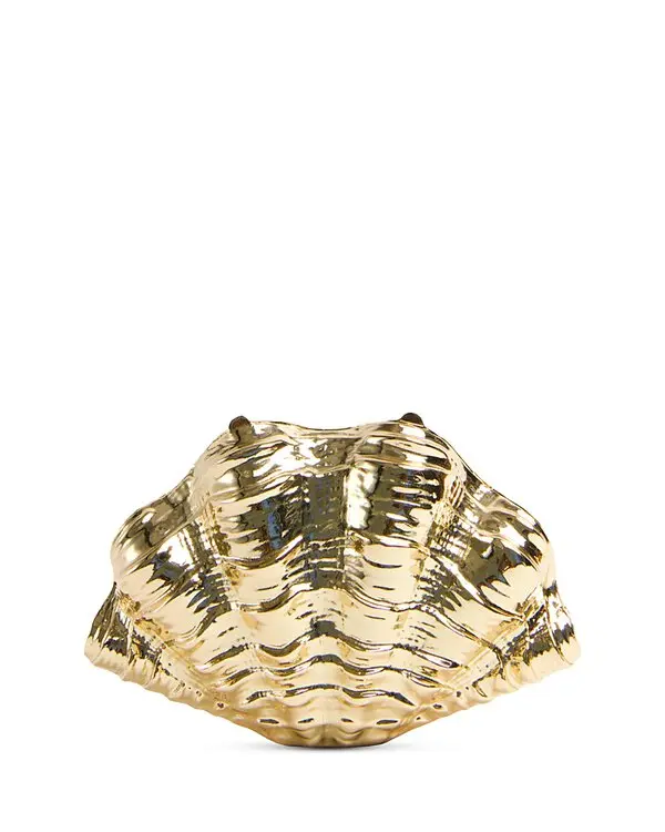 Simkhai Venus Aluminum Shell Clutch - Gold