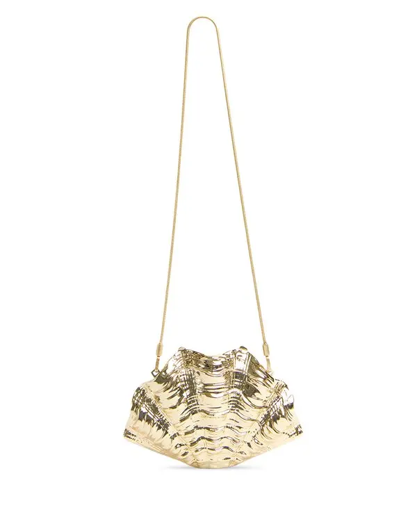 Simkhai Venus Aluminum Shell Clutch - Gold