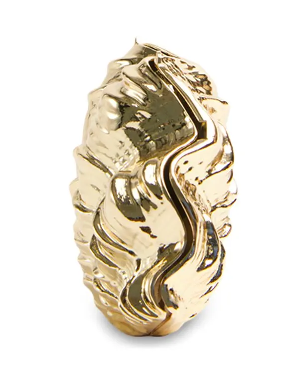 Simkhai Venus Aluminum Shell Clutch - Gold