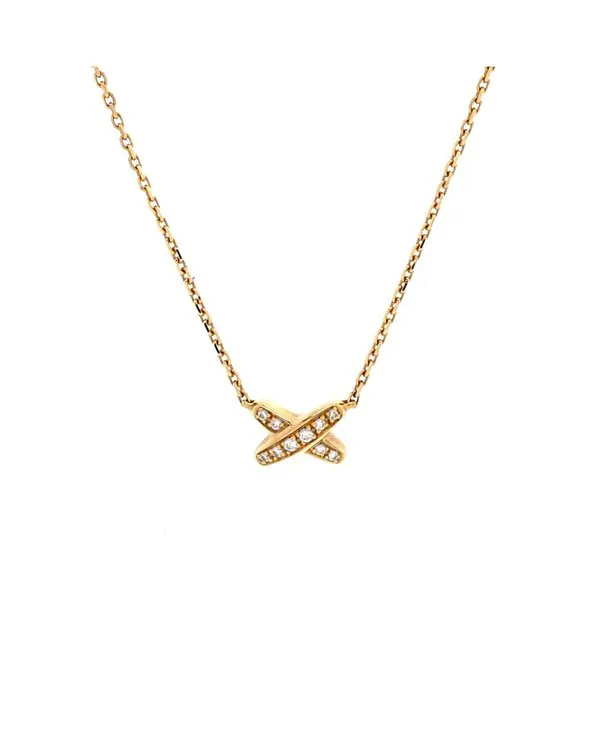 CHAUMET Small Jeux De Liens Pendant Necklace 18k Gold With Diamonds - K Gold