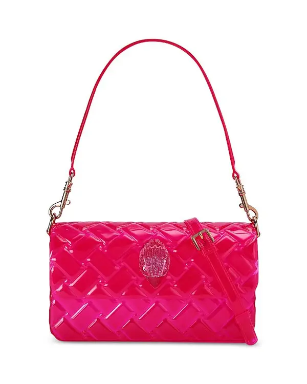 Kurt Geiger Kensington Jelly Medium Shoulder Bag - Bright Pink