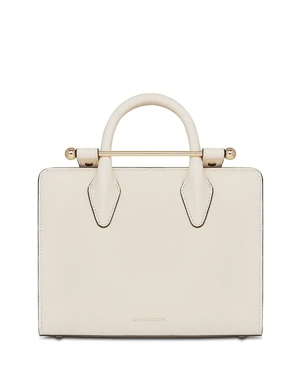 Strathberry Mini Leather Tote Bag - Vanilla