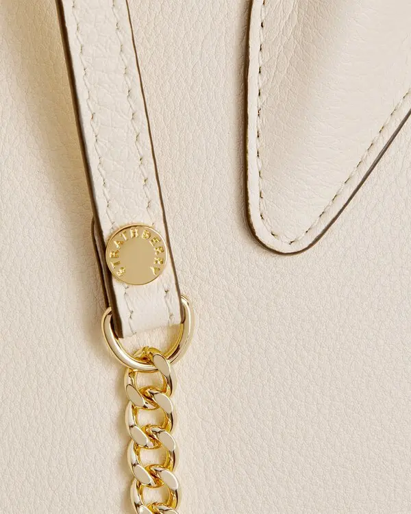 Strathberry Mini Leather Tote Bag - Vanilla