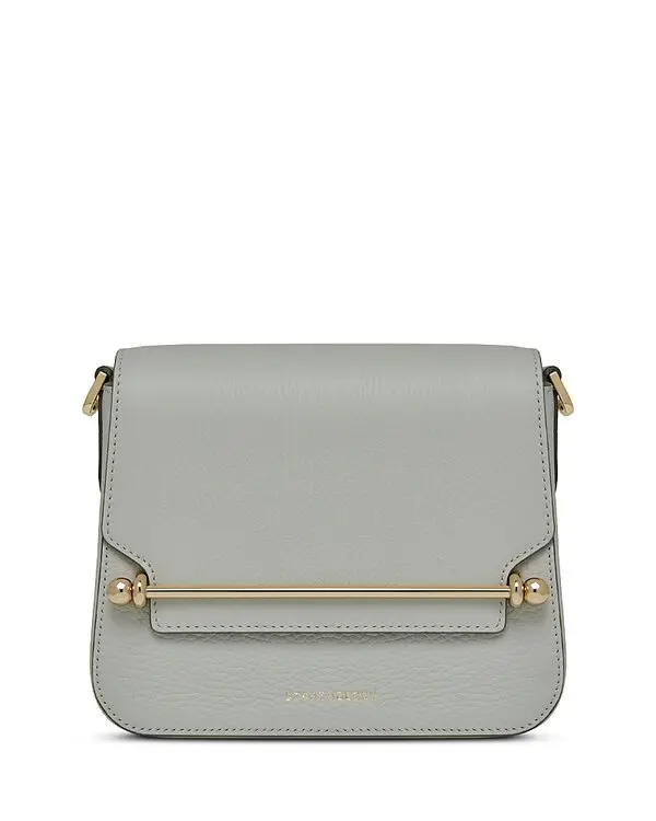 Strathberry Ace Mini Leather Crossbody Bag - Marble Grey