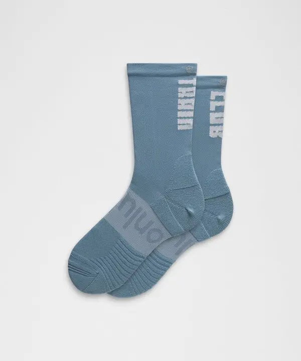 Lululemon Power Stride Crew Socks Updated - Steel Blue/white