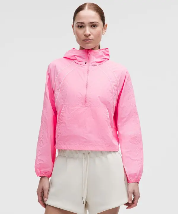 Lululemon Scuba Cropped Anorak - Candy Cloud/light Ivory