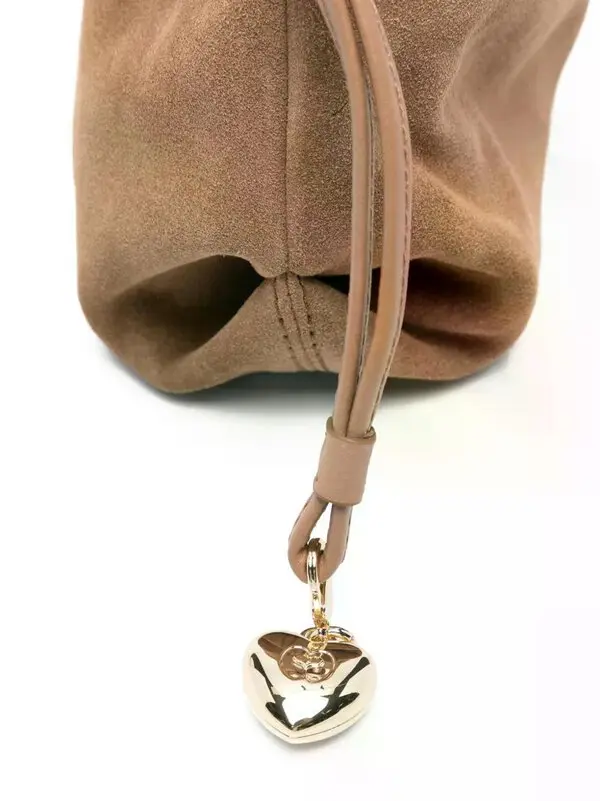 Maje Heart-charm Shoulder Bag - Brown