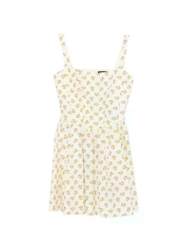 Maje Floral Print Mini Dress - Neutrals