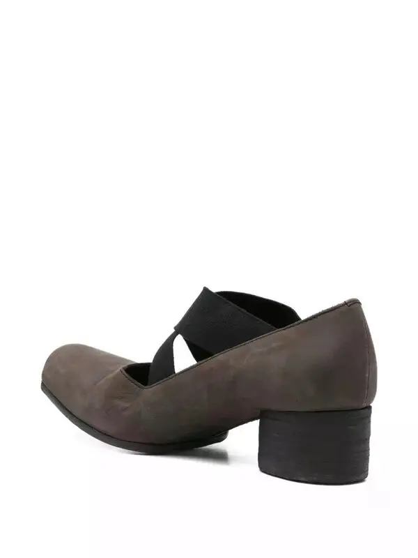 UMA WANG Block-heel Leather Heeled Pumps - Brown