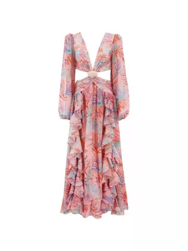 PatBO Printed Beach Dress - Pink