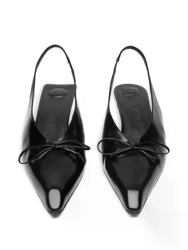 Jacquemus Bow Detail Slingback Pumps - Black