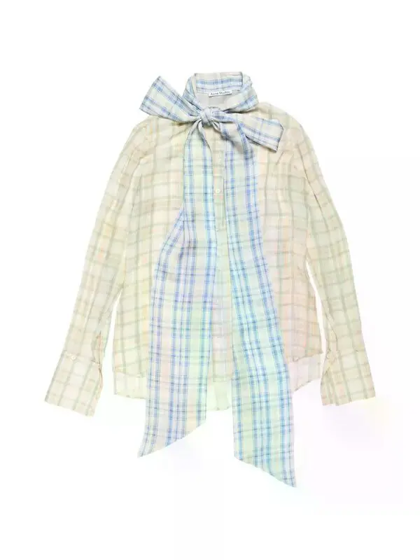 Acne Studios Plaid Tie Detail Shirt