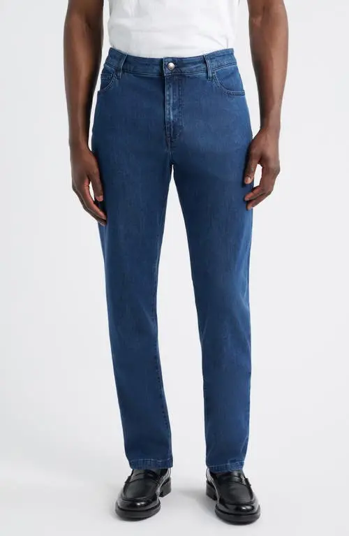 Canali Comfort Straight Leg Jeans - Blue