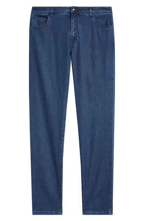 Canali Comfort Straight Leg Jeans - Blue