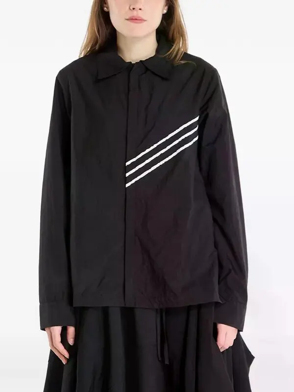 Y3 Long Sleeve Shirt With Three-stripes Detail