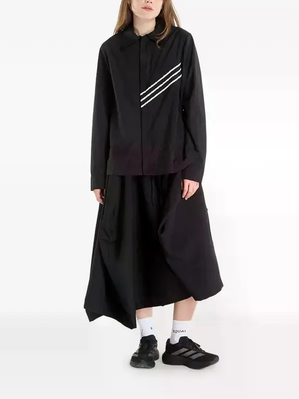 Y3 Long Sleeve Shirt With Three-stripes Detail