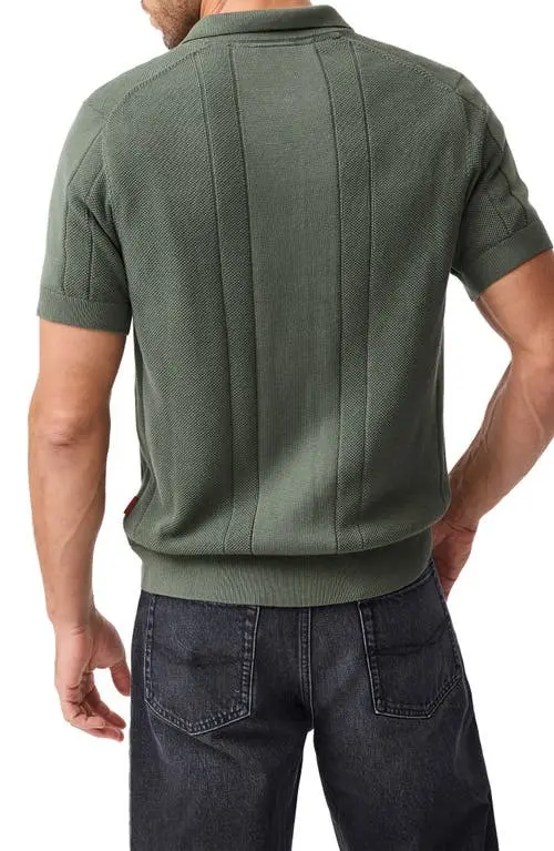 Rodd & Gunn Cobb River Short Sleeve Knit Button-up Shirt - Forest