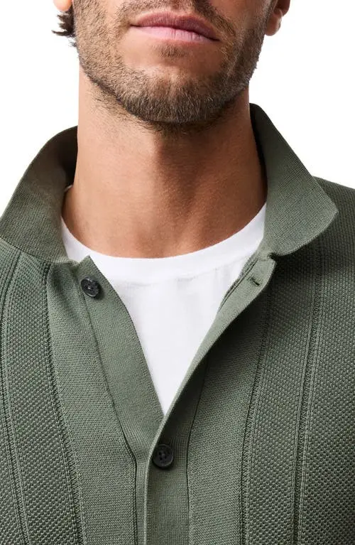Rodd & Gunn Cobb River Short Sleeve Knit Button-up Shirt - Forest