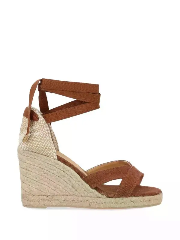 CastaÑer Bailey Tie-closure Wedge Espadrilles - Brown