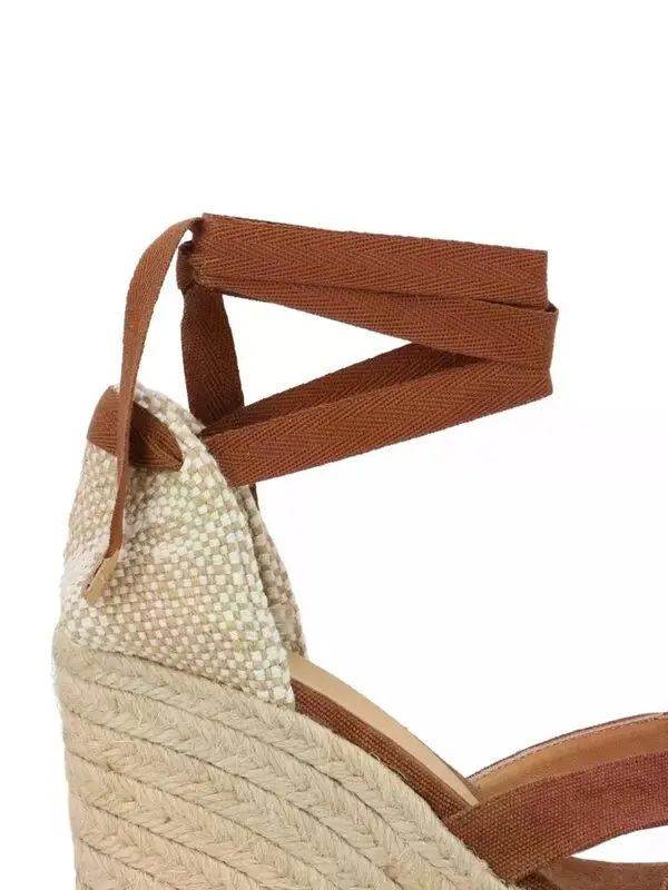 CastaÑer Bailey Tie-closure Wedge Espadrilles - Brown