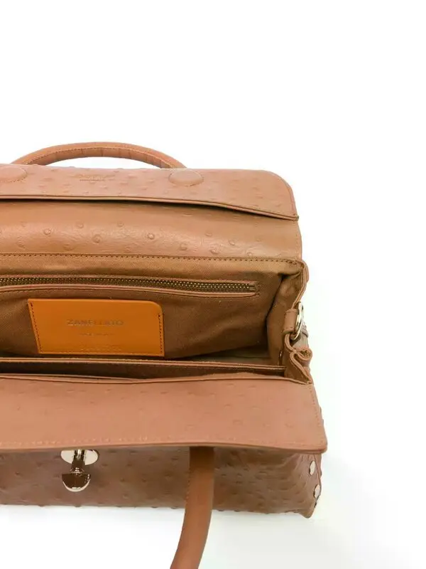 ZANELLATO Dotta Studded Tote Bag - Brown