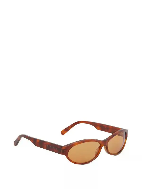Marni Ozound Oval-lens Sunglasses - Brown