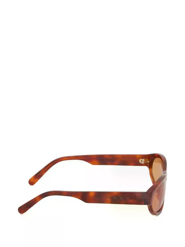 Marni Ozound Oval-lens Sunglasses - Brown