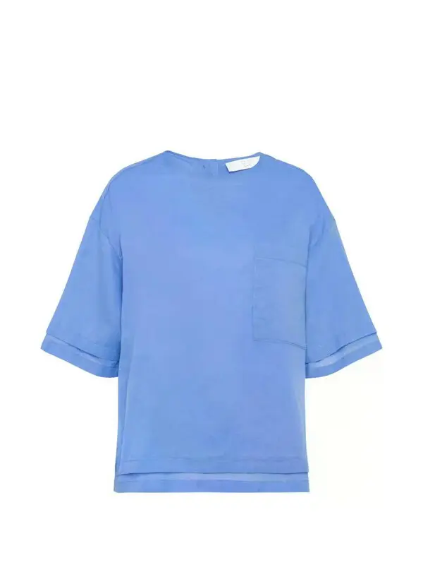 TELA Front-pocket Short-sleeve T-shirt - Blue