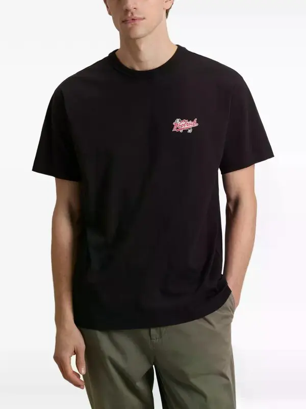 Woolrich Logo Crew-neck T-shirt - Black