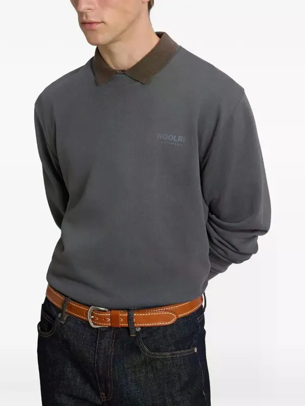 Woolrich Macro Logo Crew-neck Sweatshirt - Grey