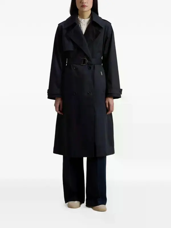 Woolrich Double-breasted Belted Trench Coat