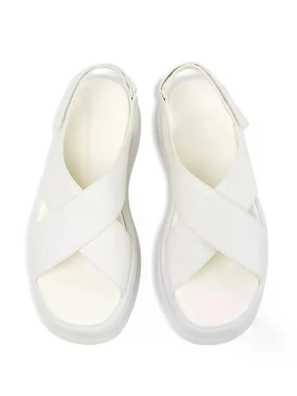 Camper Pelotas Flota Crossover Leather Sandals - White