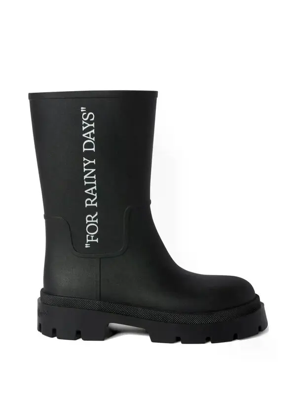 Off-White Slogan Platform Boots