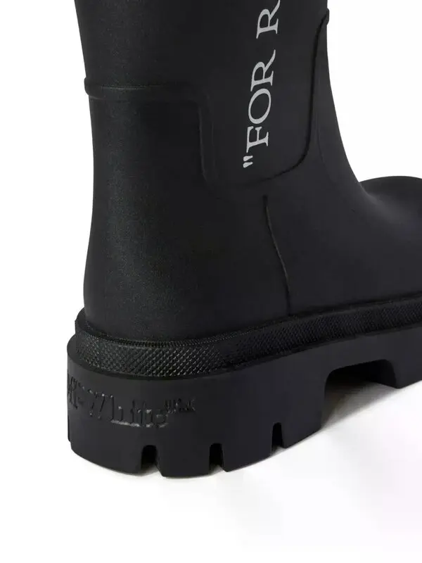 Off-White Slogan Platform Boots