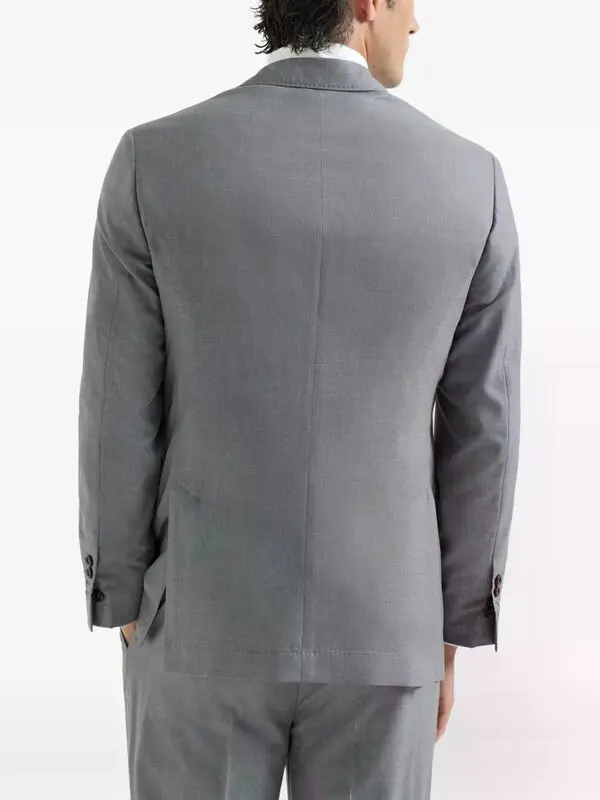 Brunello Cucinelli Virgin-wool And Silk Lightweight Hopsack One-and-a-half Breasted Blazer - Grey