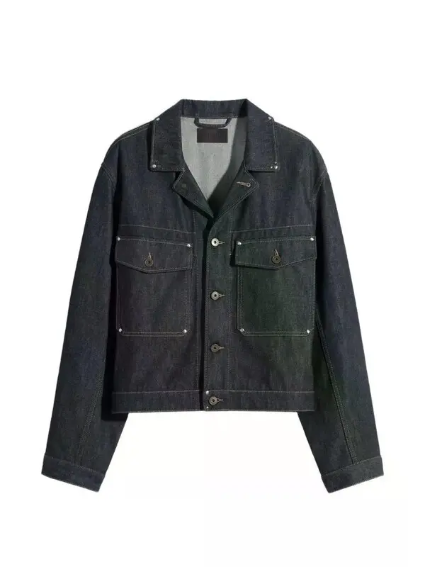 LEMAIRE Studded Denim Jacket - Blue