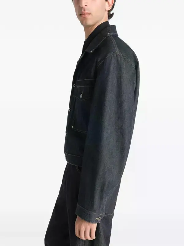 LEMAIRE Studded Denim Jacket - Blue