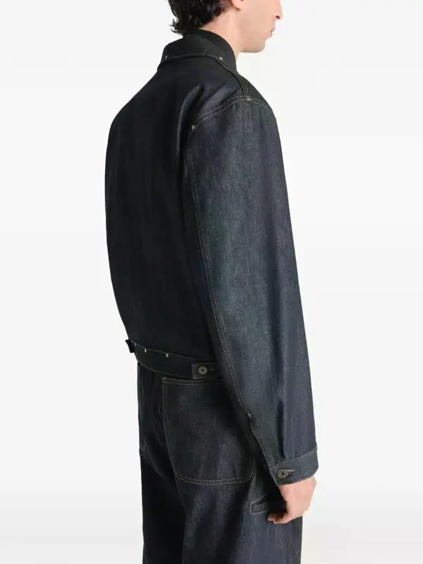 LEMAIRE Studded Denim Jacket - Blue