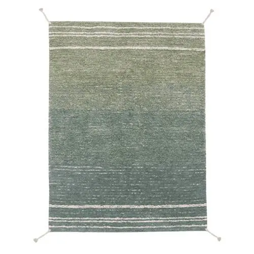 LORENA CANALS Reversible Washable Rug Twin - Vintage Blue/ Olive/ Natural