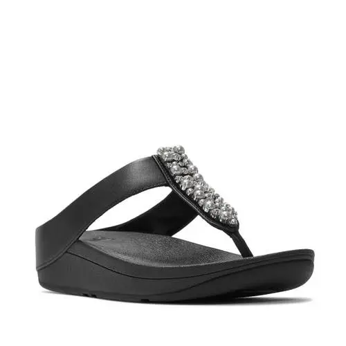 Fitflop Fino Pearls And Crys Sandal - Black