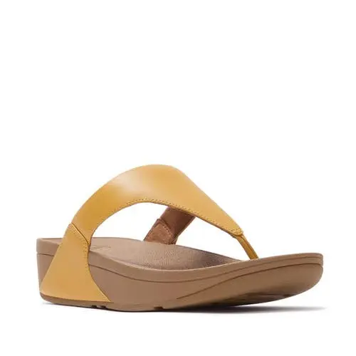Fitflop Lulu Leather Toe Post Sandal - Turmeric