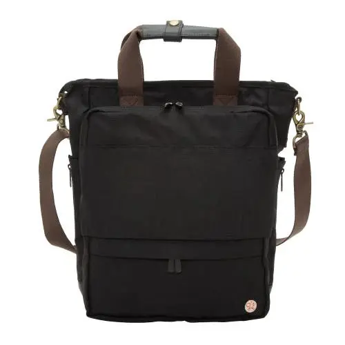 TOKEN Waxed Nylon Fordham Convertible Backpack - Black